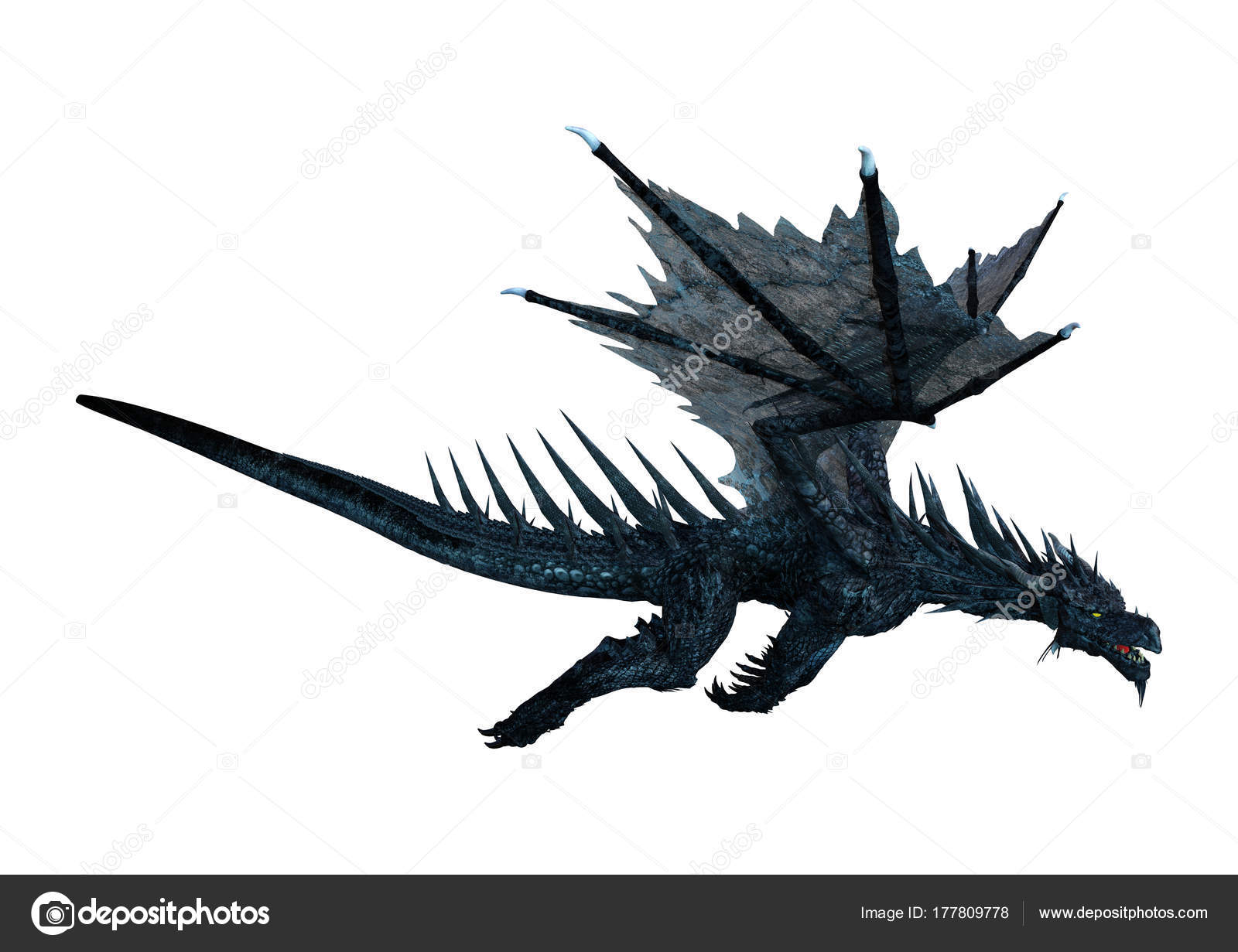 3D Rendering Fantasy Dragon on White Stock Photo by ©PhotosVac 177809778