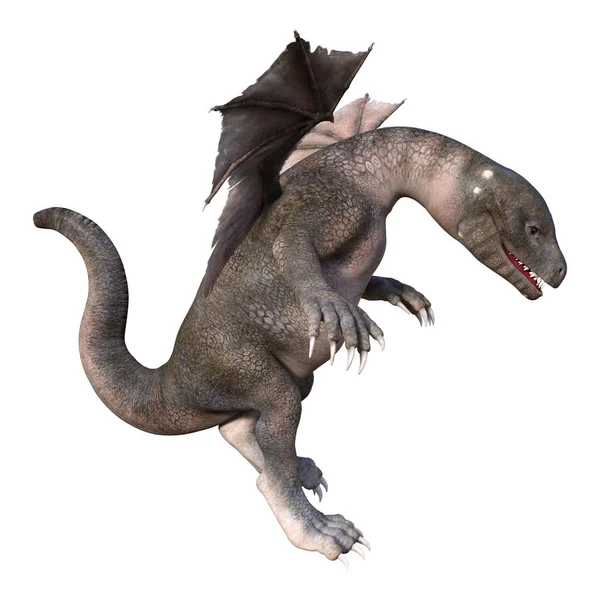 Rendering Fantasy Dragon Isolated White Background — Stock Photo ...