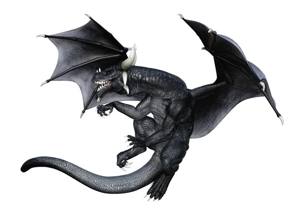 Rendering Fantasy Dragon Isolated White Background Stock Photo by ...