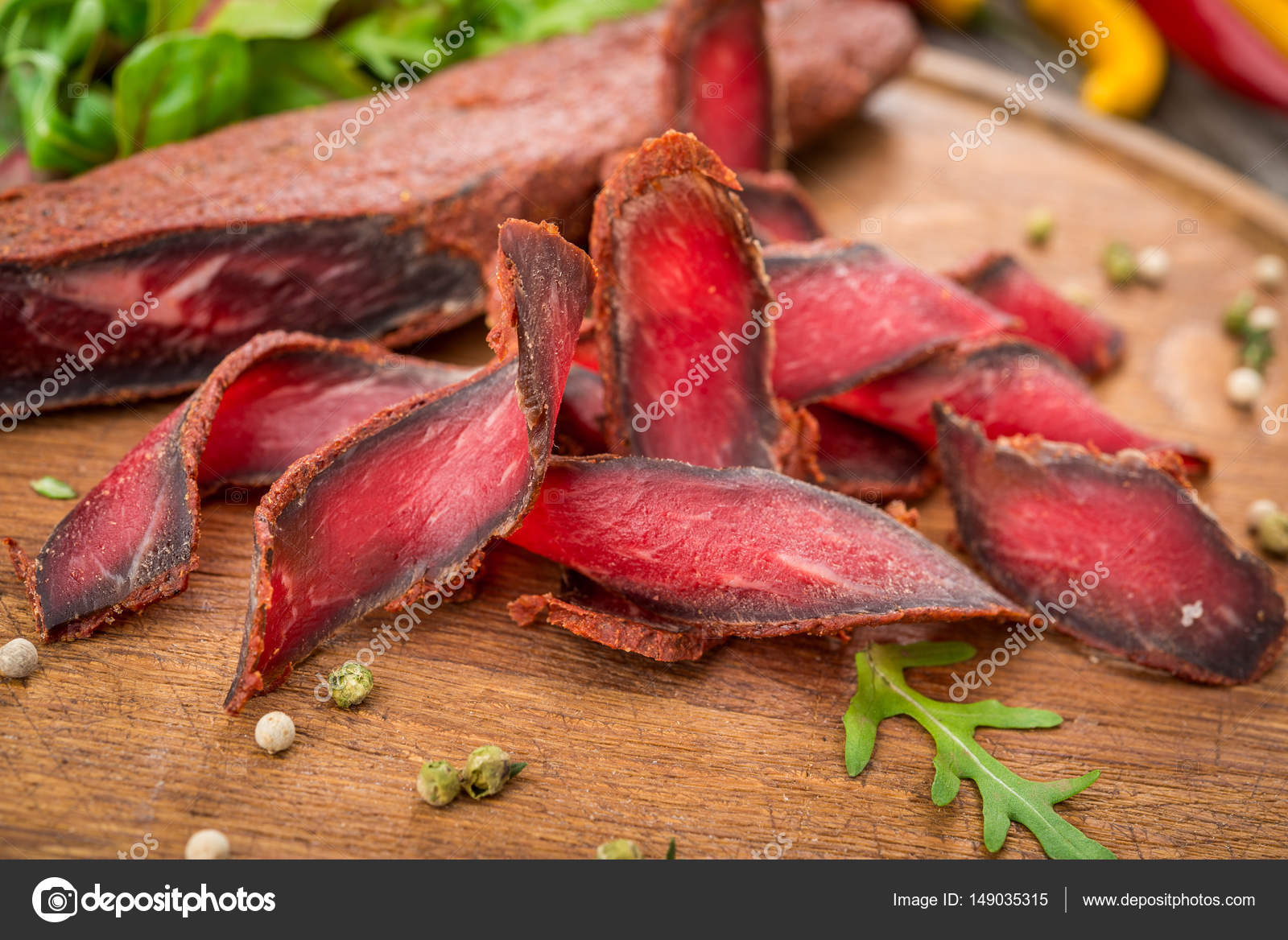 Armenian basturma. Beef cured and spice Stock Photo by ©white78 149035315