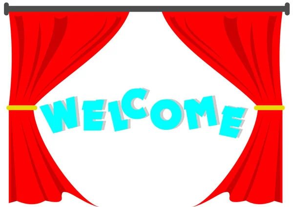 Vector background illustration with red curtain and arena. — Stock ...