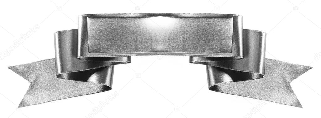 ᐈ Silver ribbon banner stock photos, Royalty Free silver ribbon banner ...