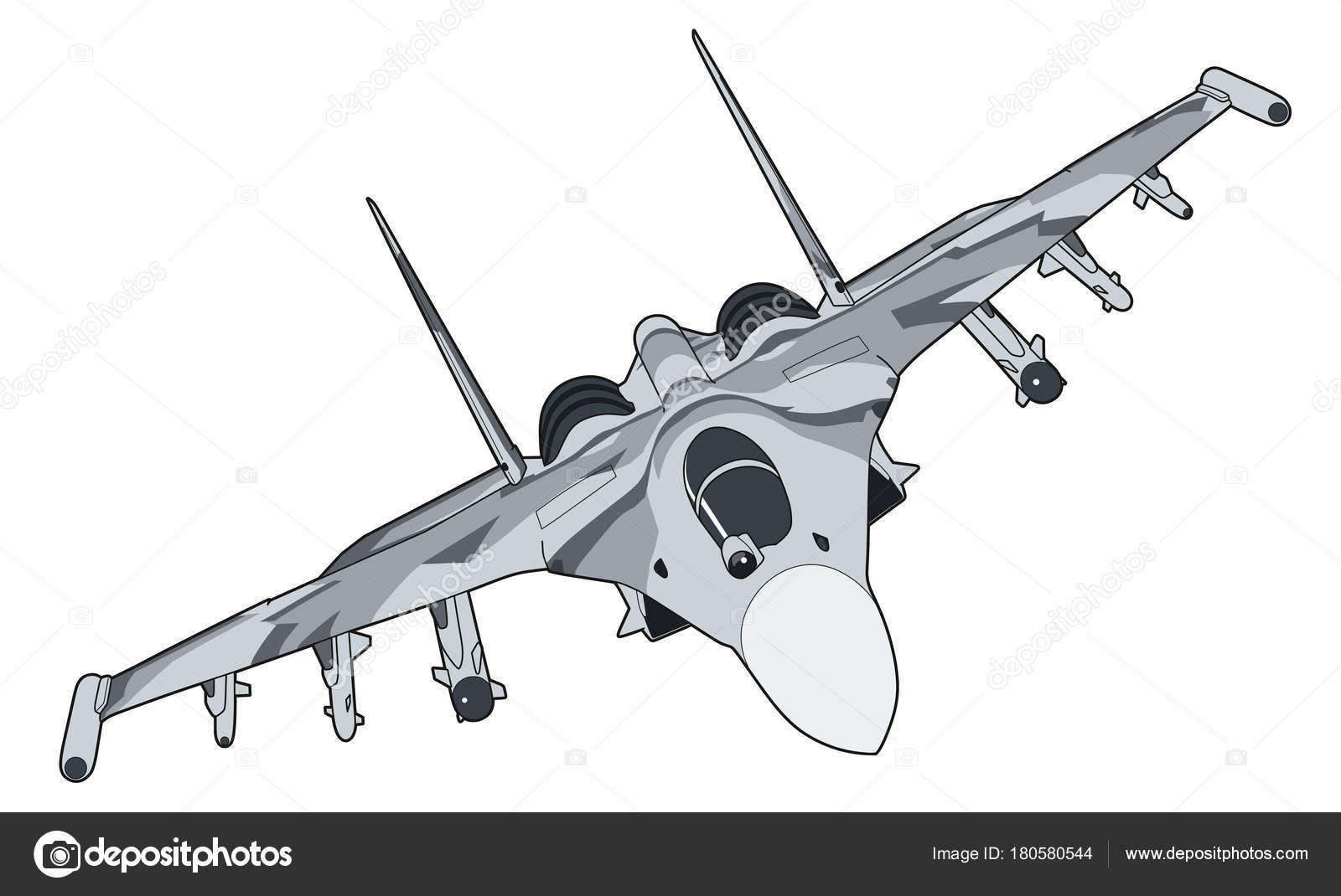 Modern Russian jet fighter aircraft. Stock Vector Image by ©benzobak ...