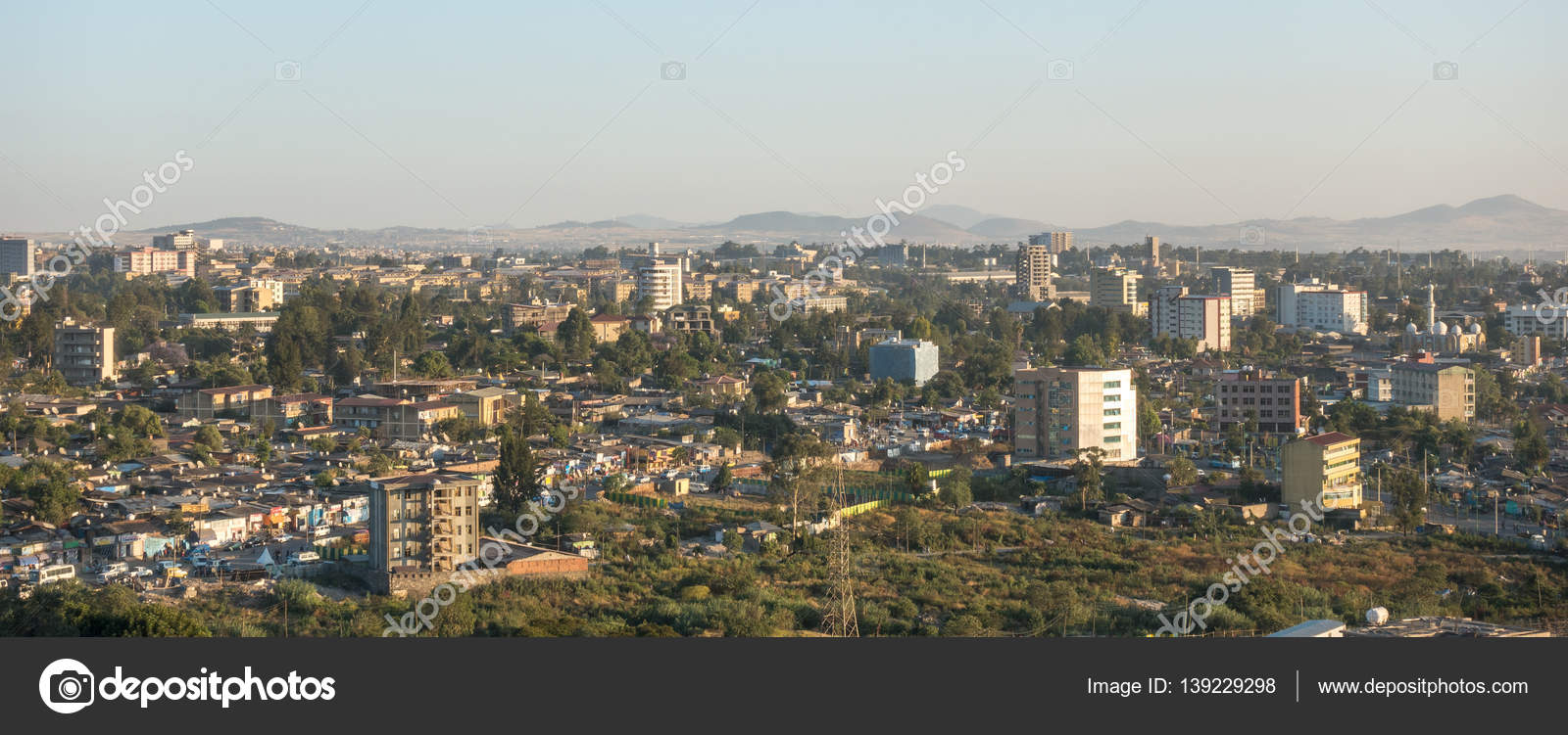 Aerial view of Addis Ababa — Stock Photo © derejeb #139229298