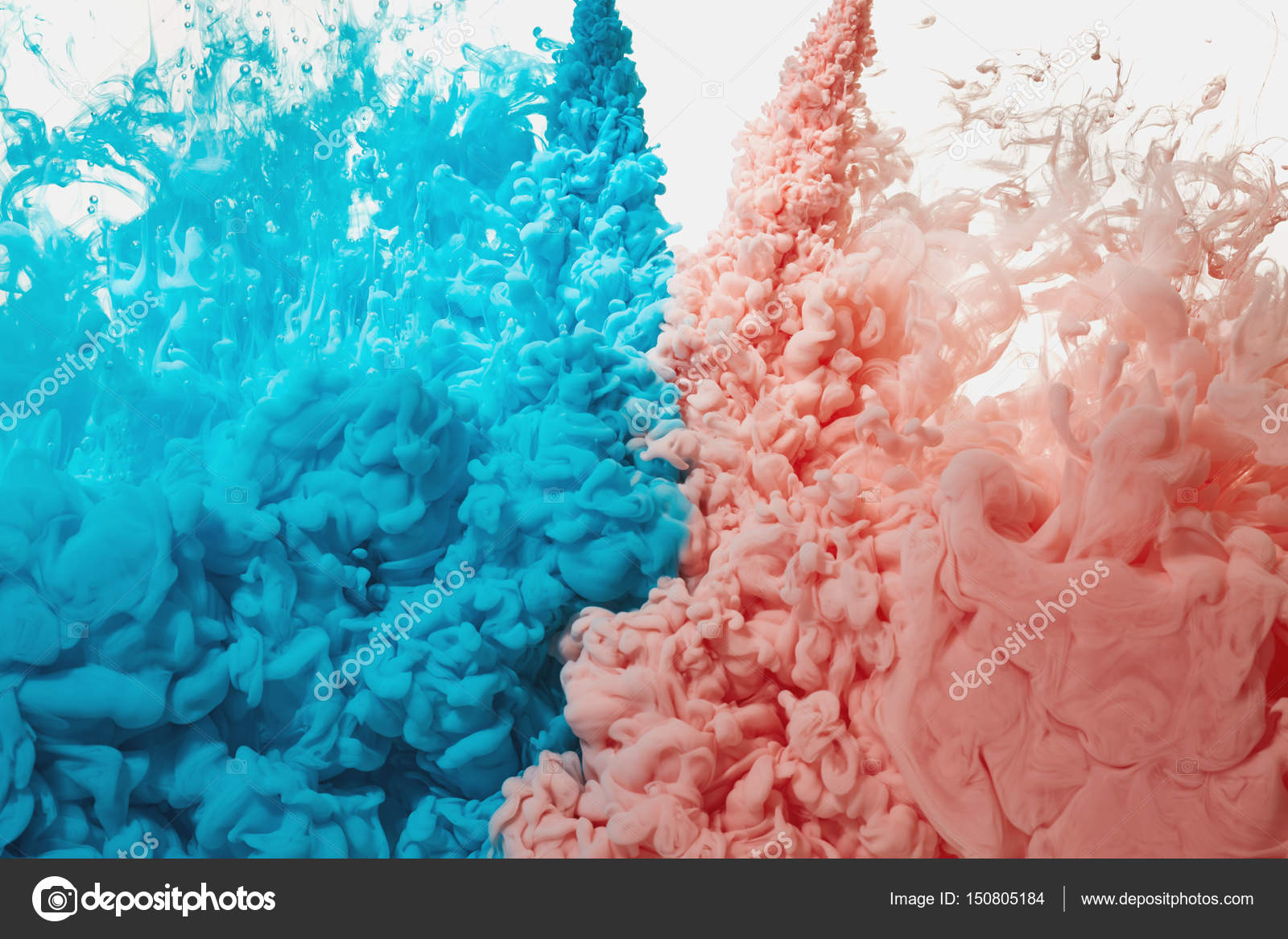 Blue and pink ink drops Stock Photo by ©Nik_Merkulov 150805184