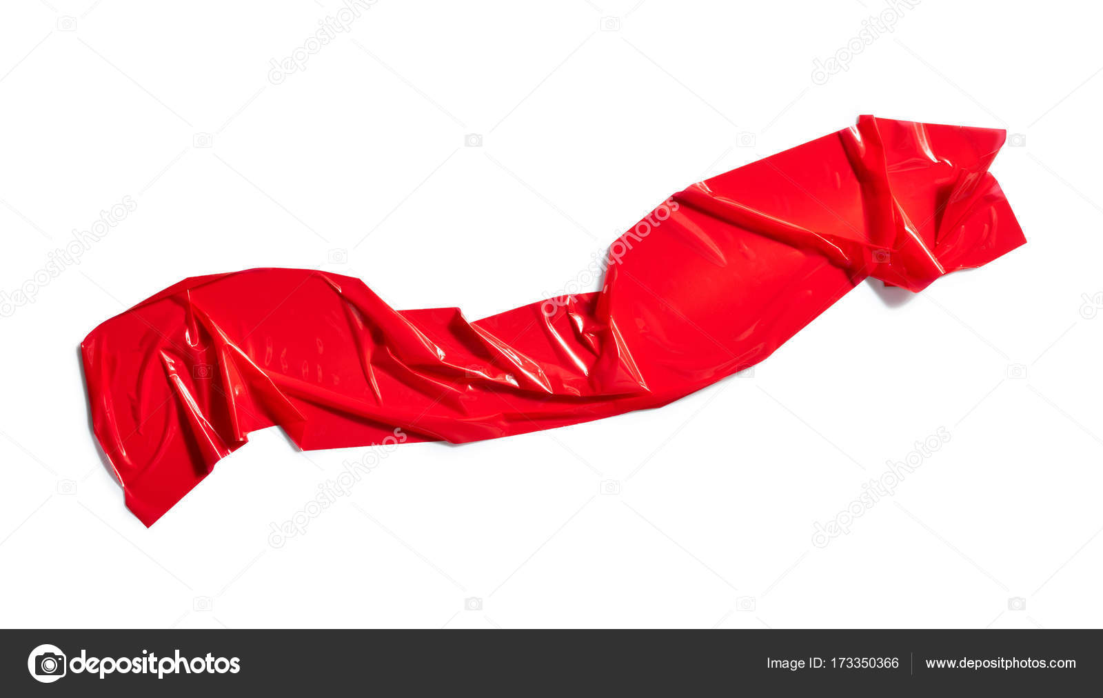 Red crumpled scotch piece Stock Photo by ©Nik_Merkulov 173350366