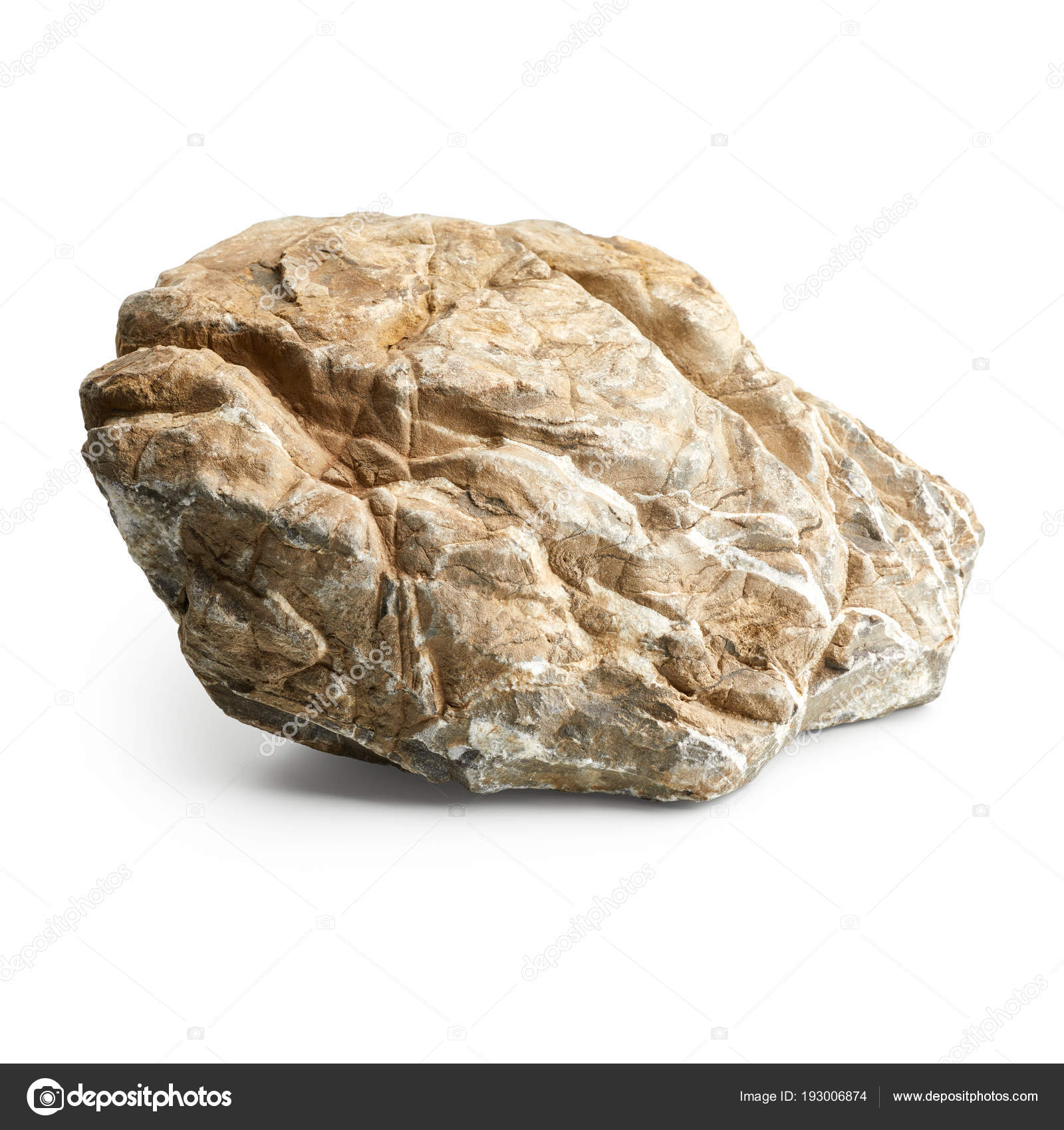 Big Stone Isolated White Background Stock Photo by ©Nik_Merkulov 193006874