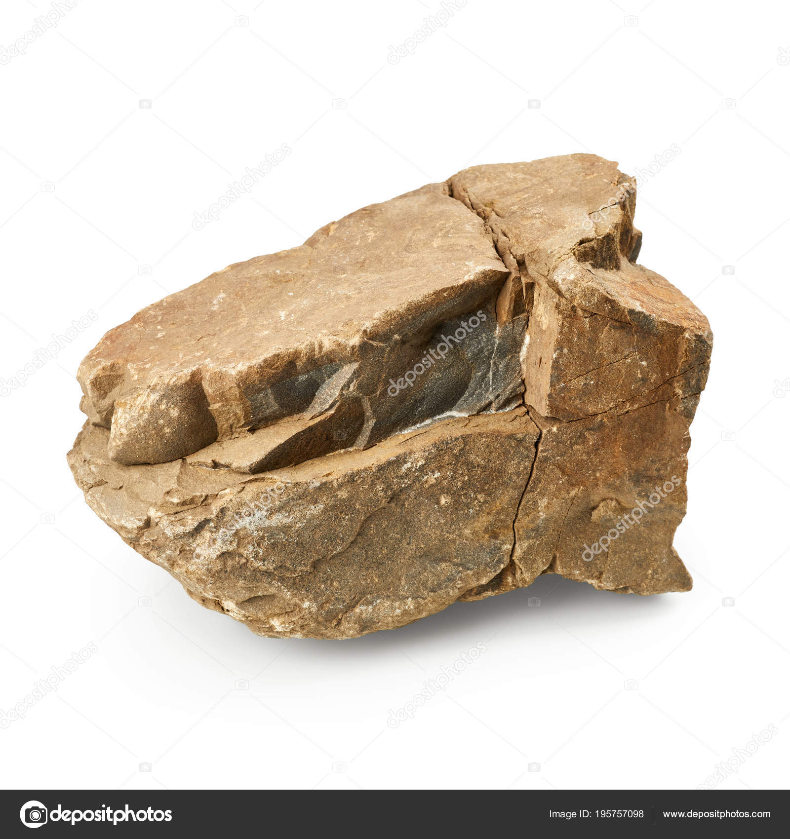 Solid Rock Isolated White Background Stock Photo by ©Nik_Merkulov 195757098