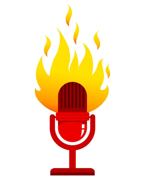 Burning mic Vector Art Stock Images | Depositphotos
