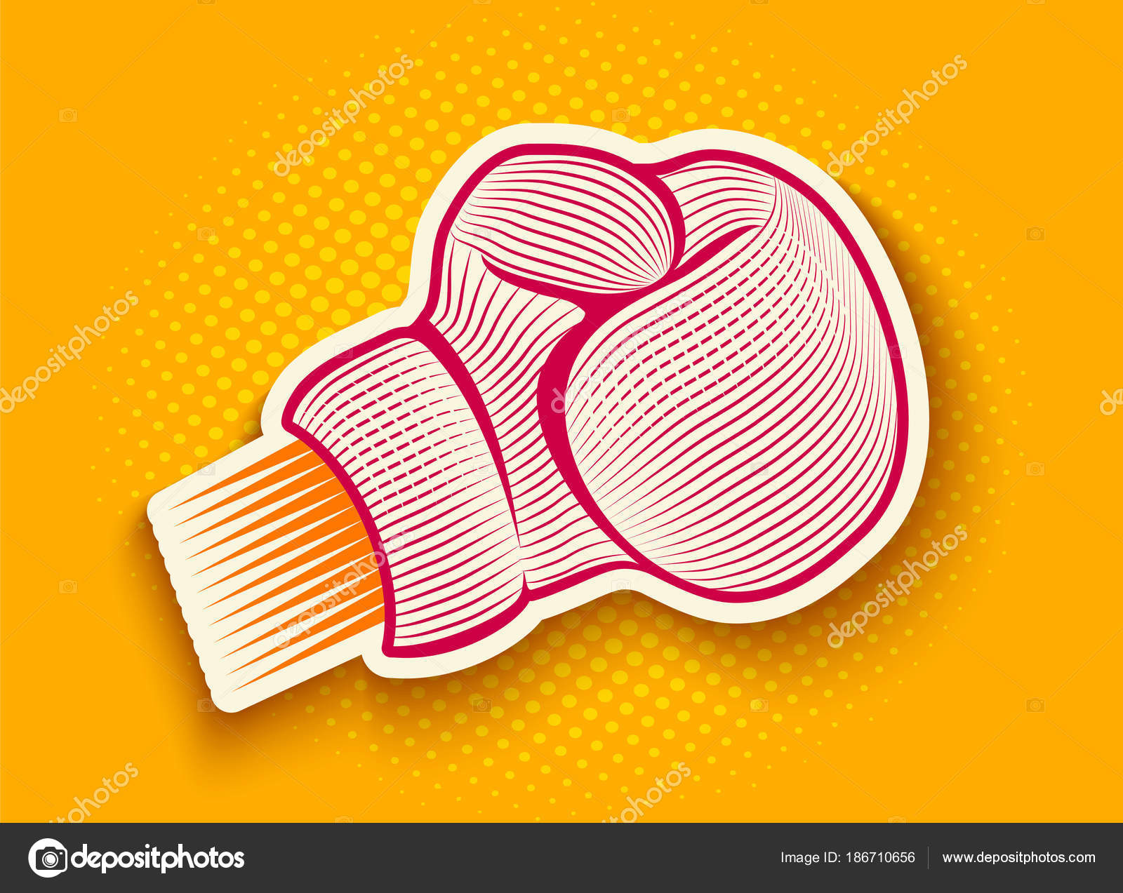 Retro boxing glove ⬇ Vector Image by © serazetdinov | Vector Stock ...