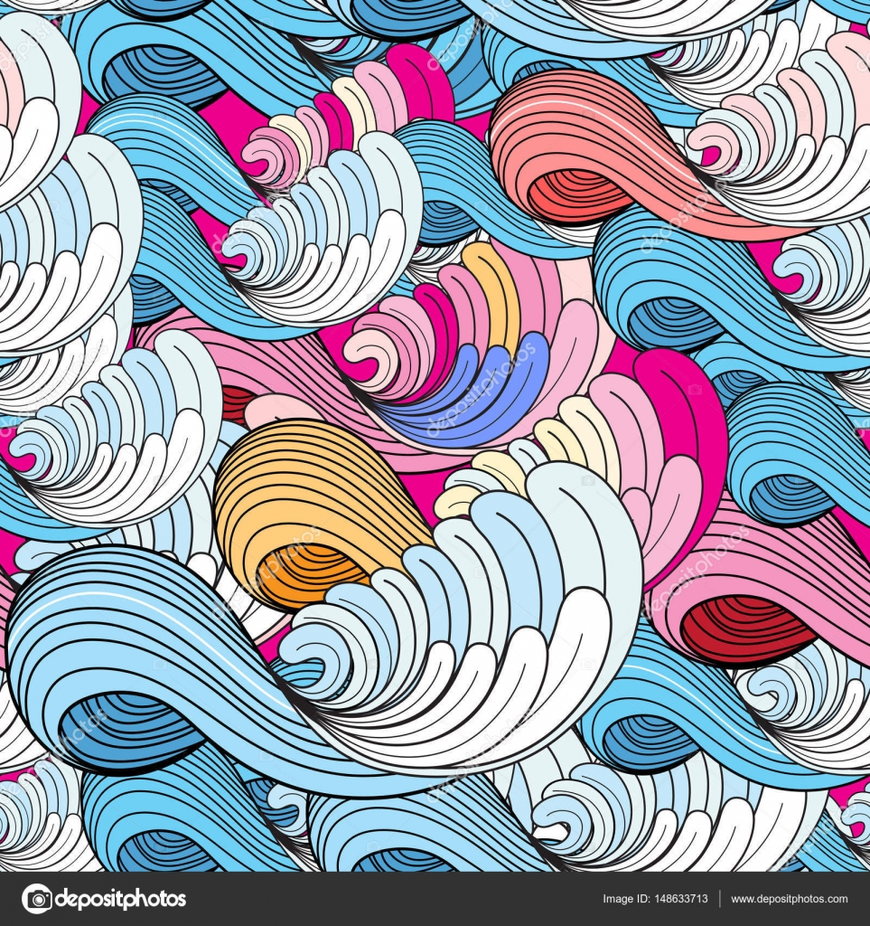 Sea wave pattern Stock Vector by ©tanor 148633713