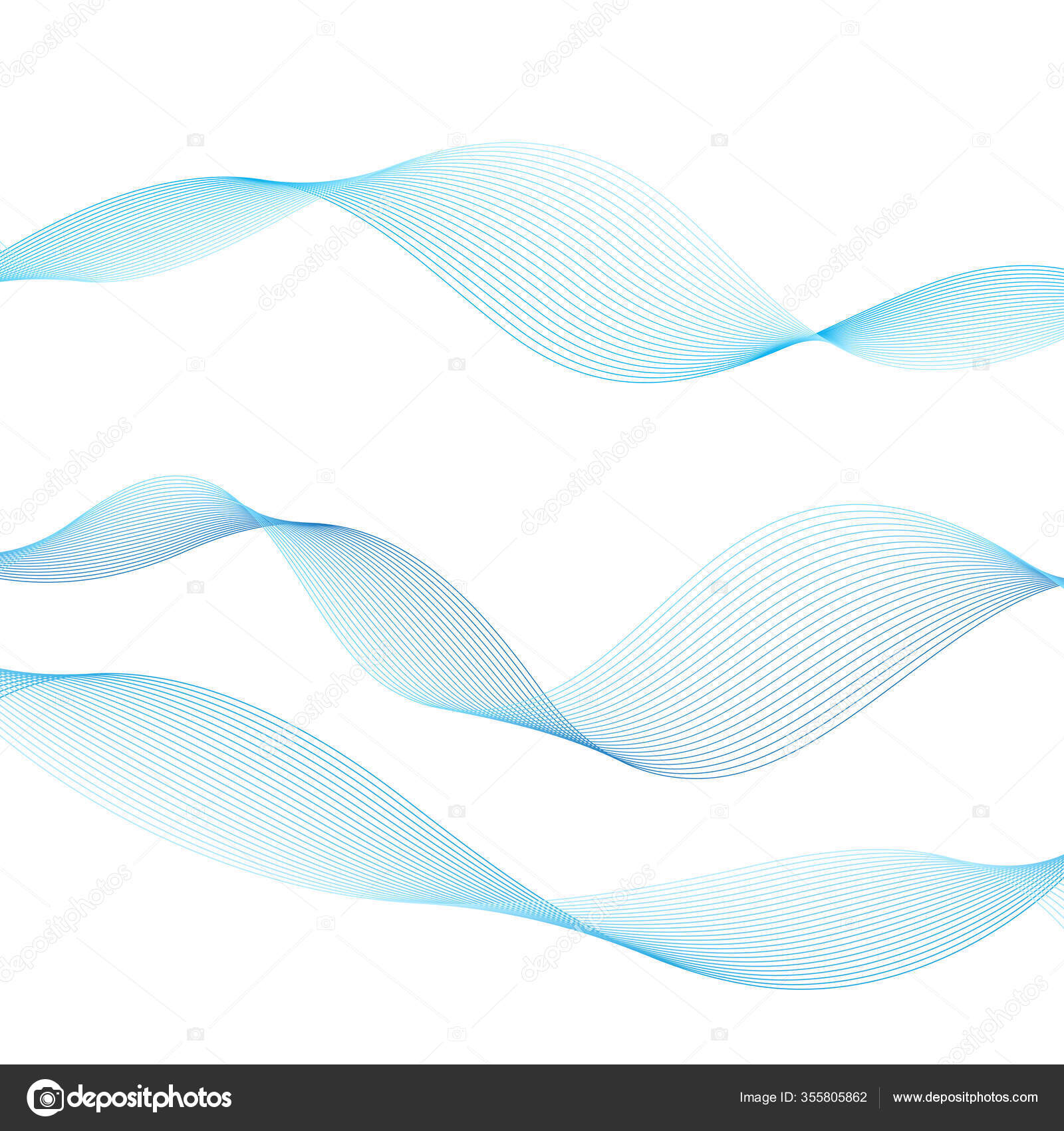 Beautiful Background Design Different Waves Lines Stock Vector Image by ...