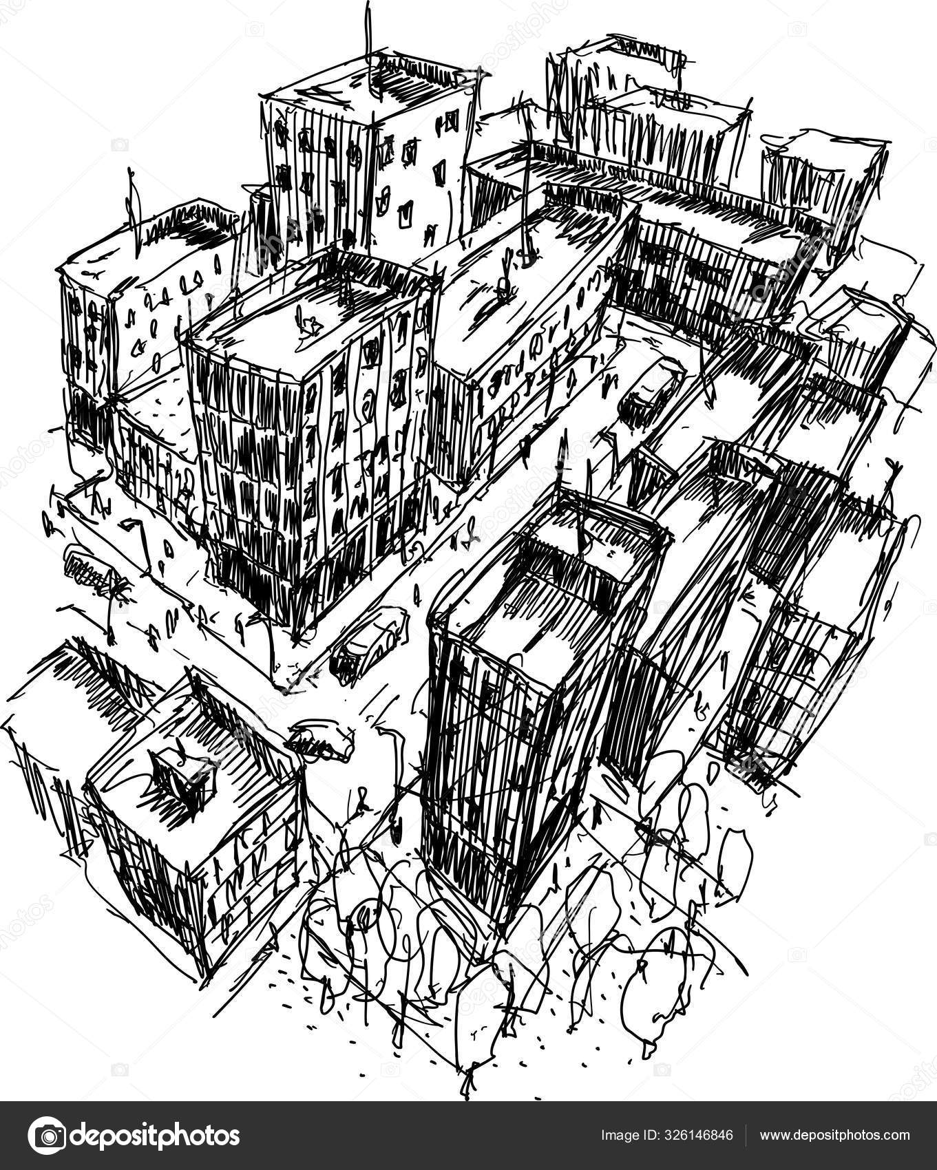 Bocetos De Edificios Altos