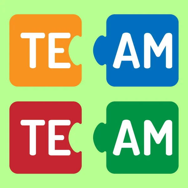 Team puzzle — Stock Vector © scusi0-9 #2923766