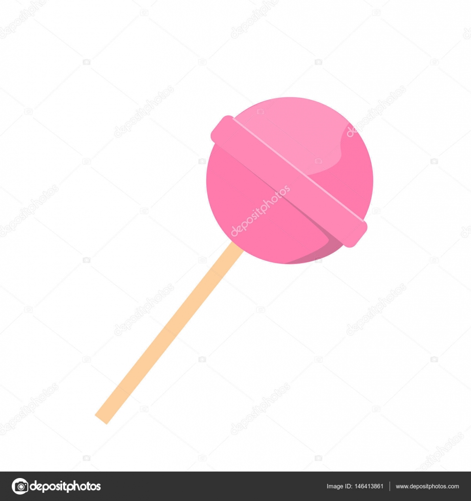 Pink lollipop isolated Stock Vector by ©alenasamygina@gmail.com 146413861