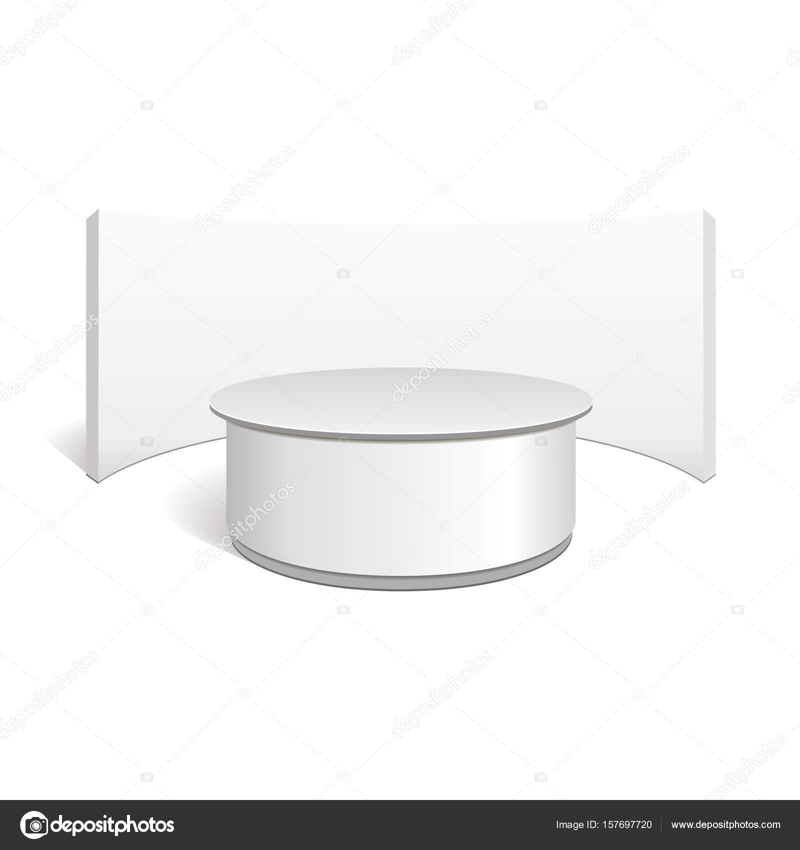 Empty retail stand. Illustration isolated on white background Stock ...