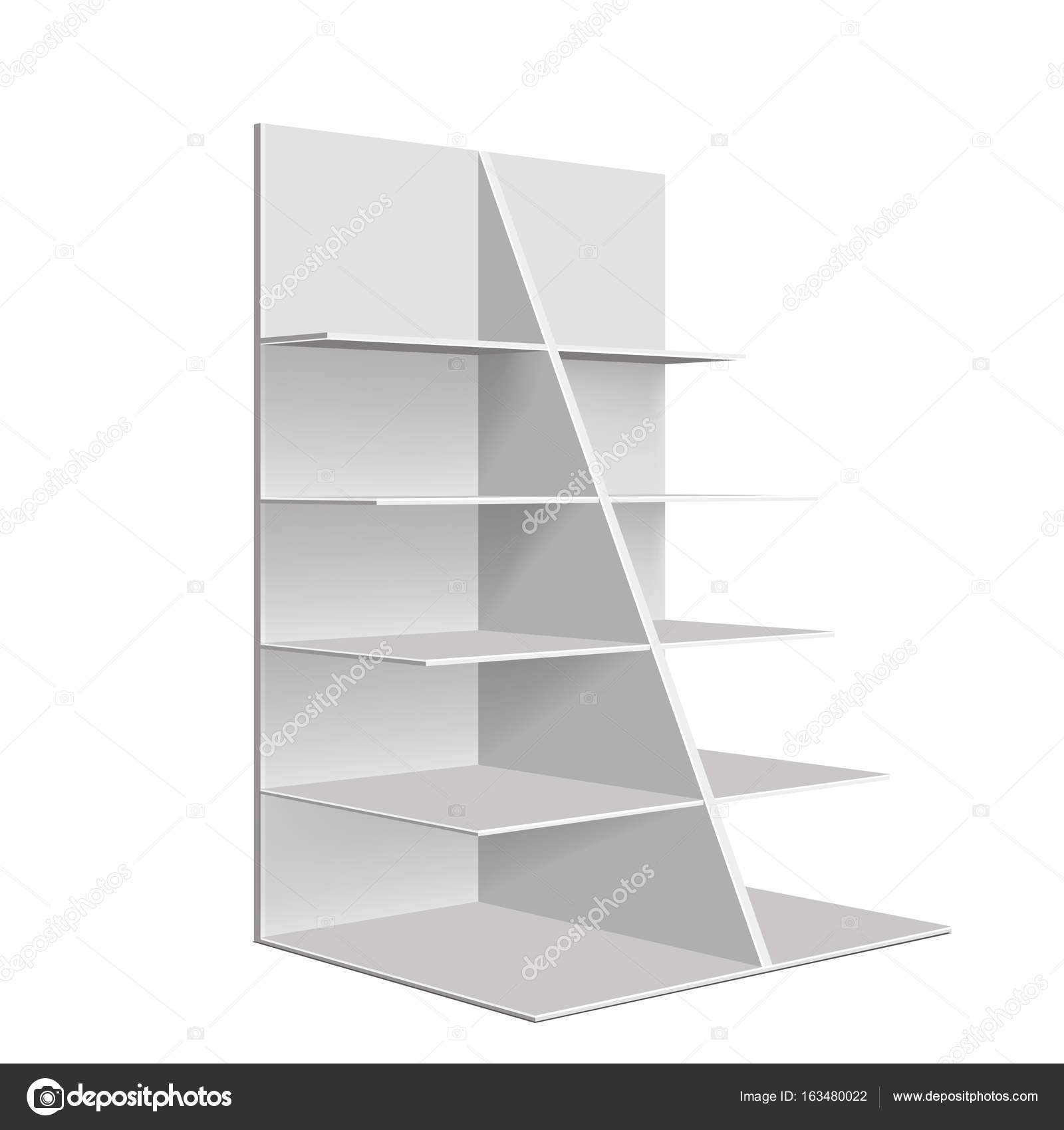 Empty showcase. Illustration isolated on white background Stock Vector ...