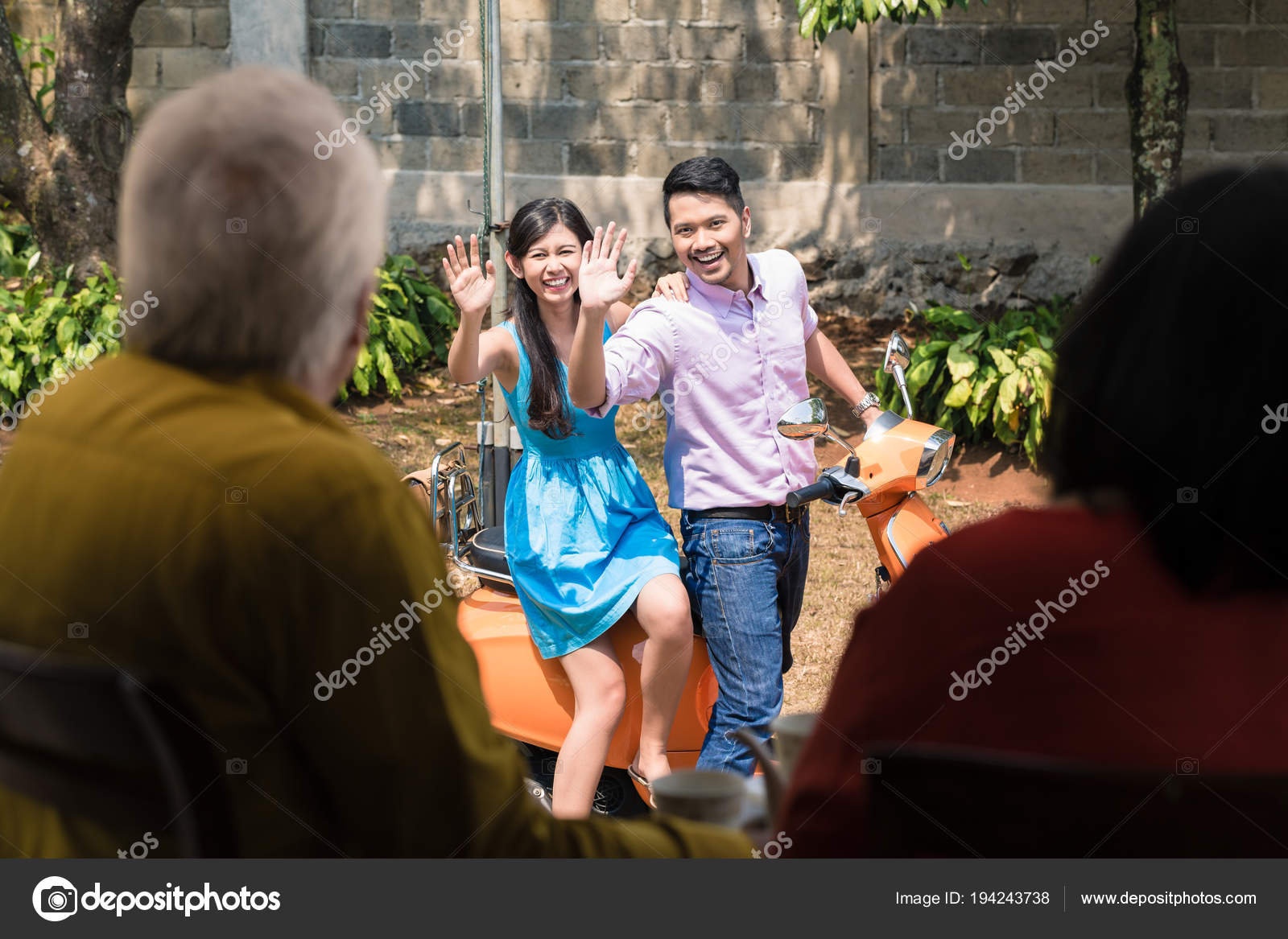 Waving Goodbye To Friends