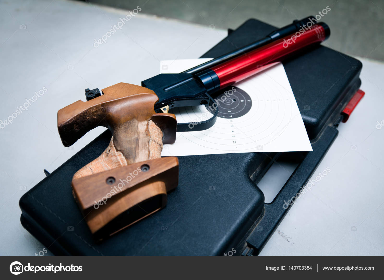 Compressed Air Gun And Target — Stock Photo © nullplus #140703384