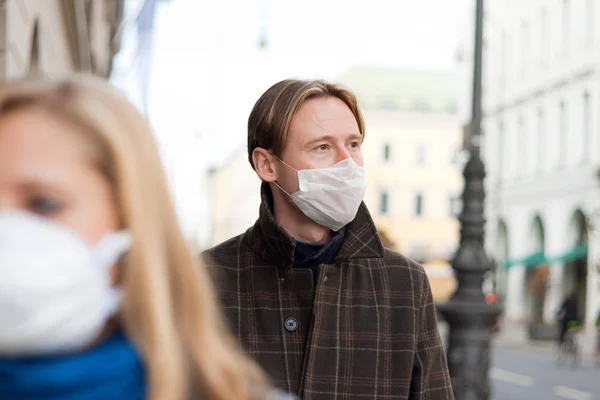People Wearing Flu Protection Masks - Stock Image - Everypixel