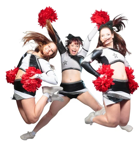 Three Cheerleaders Doing The Splits — Stock Photo © nullplus #140408904