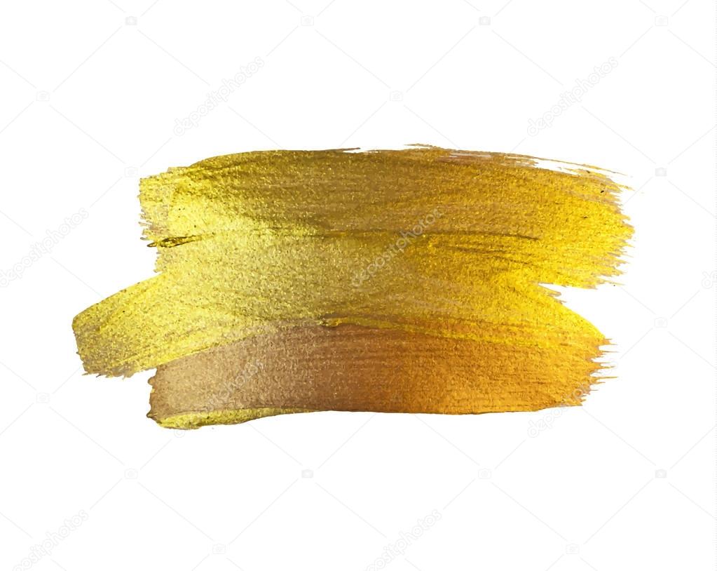Ilustración de manchas de pintura de textura dorada. Elemento de diseño ...