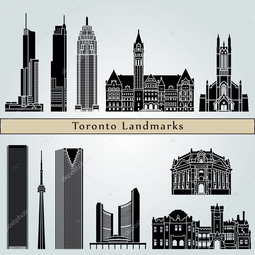 Toronto landmarks and monuments Stock Vector Image by ©paulrommer ...