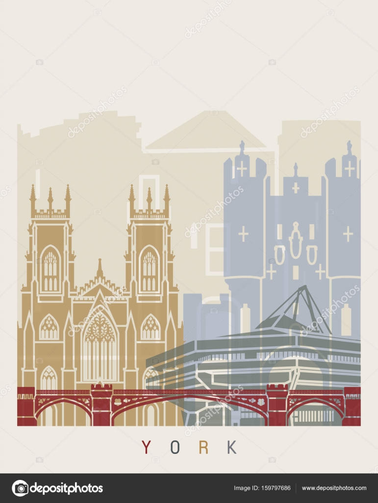 York skyline poster Stock Vector Image by ©paulrommer #159797686
