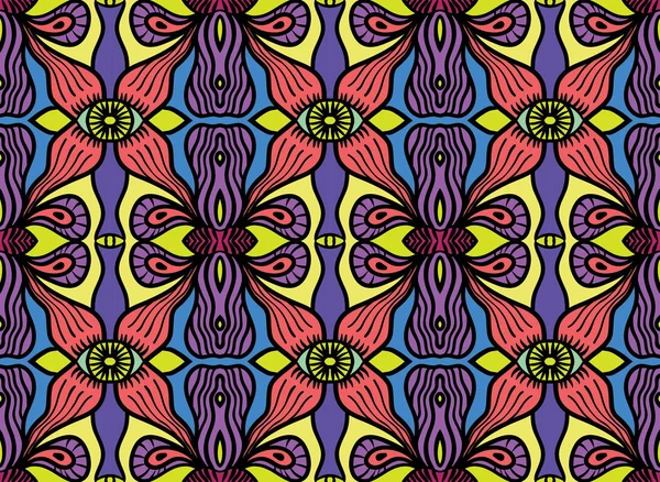 Vector weird strange unusual psichodelic seamless pattern. Eyes and ...