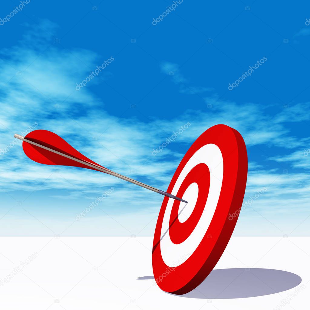 Target board with an arrow Stock Photo by ©design36 129331646
