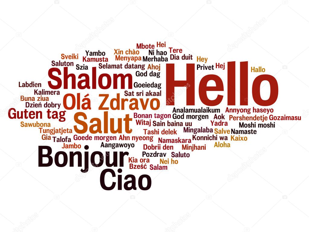 Hello international word cloud Stock Photo by ©design36 129345870