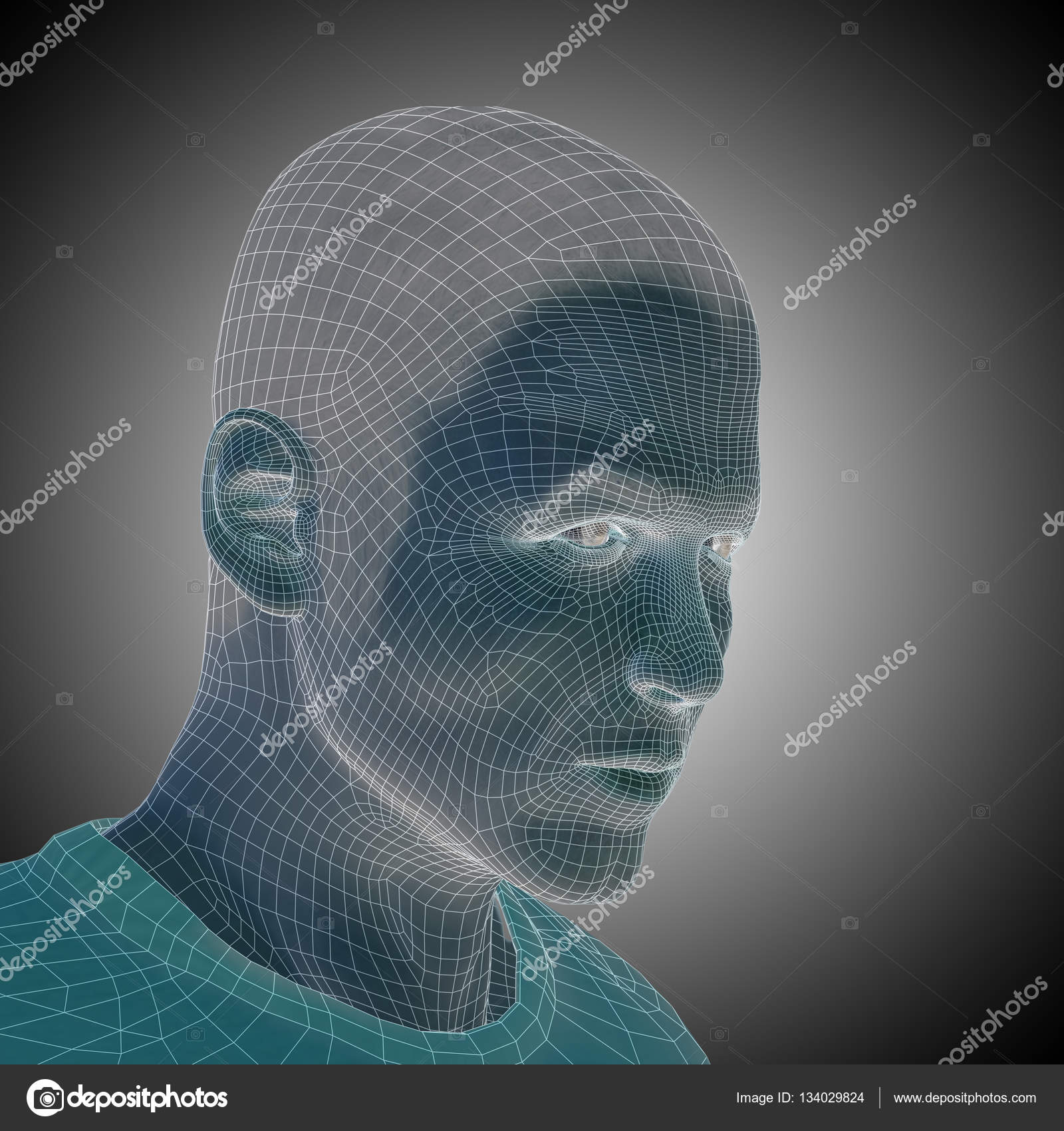 Man wireframe head — Stock Photo © design36 #134029824