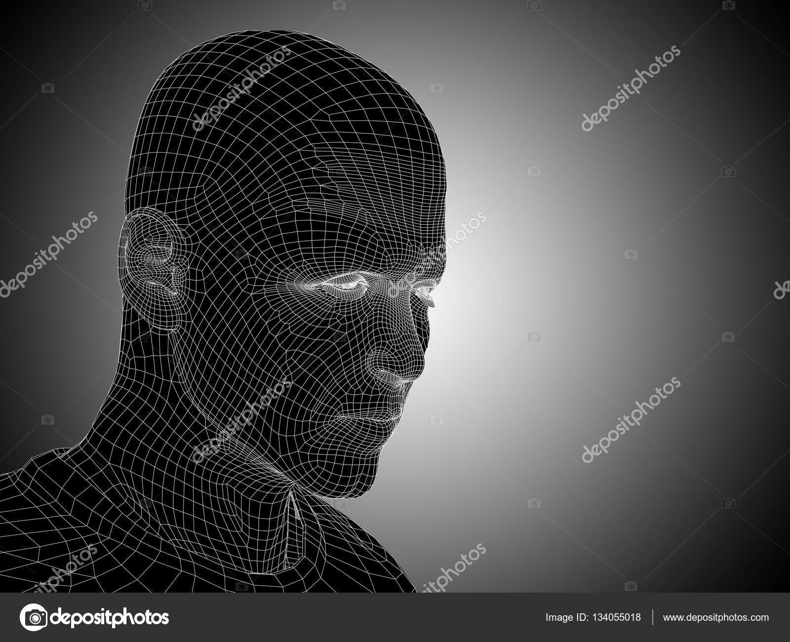 Man wireframe head — Stock Photo © design36 #134055018