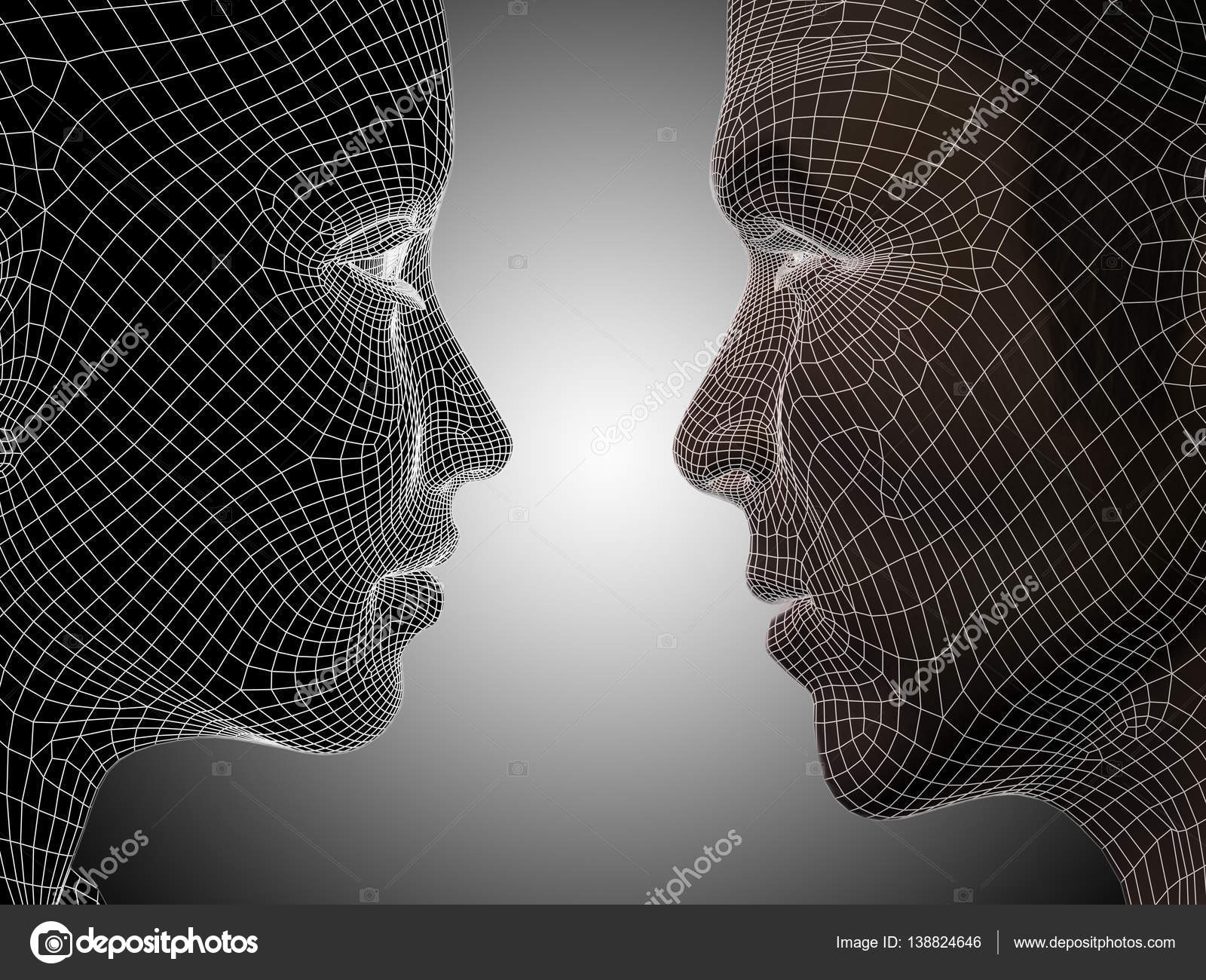 Wireframe human head — Stock Photo © design36 #138824646