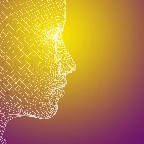 Wireframe woman face Stock Photo by ©design36 134037198