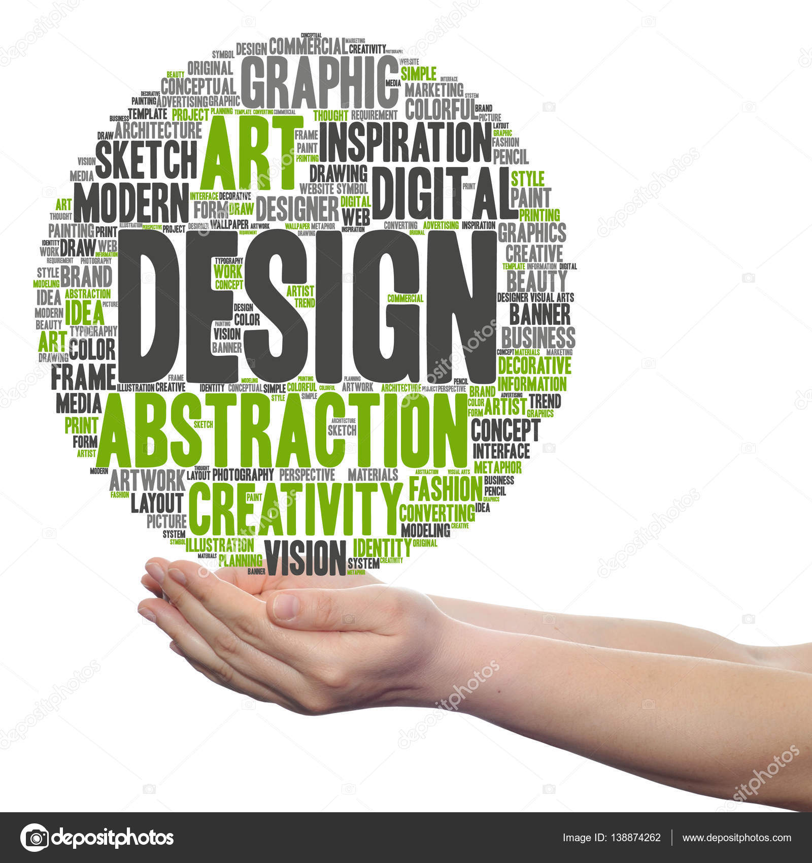 Concept conceptual creativity art graphic design visual word cloud in ...