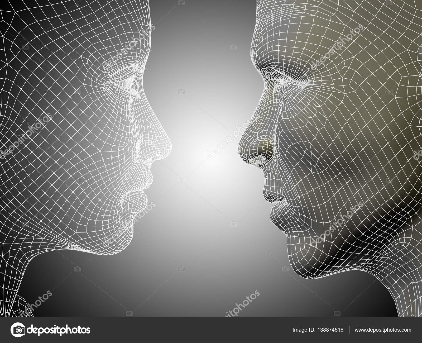 Wireframe human head Stock Photo by ©design36 138874516