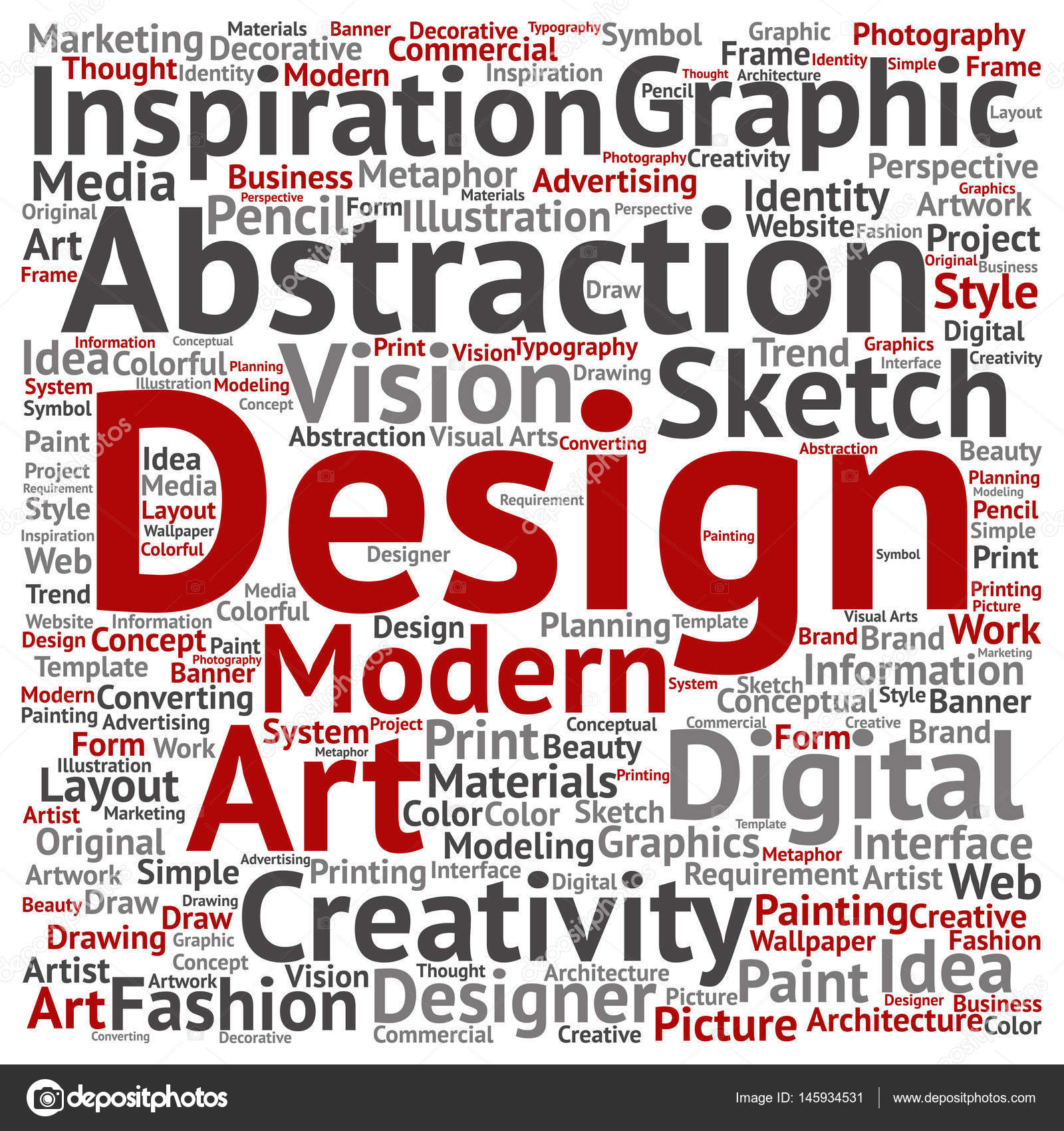 Art graphic design square word cloud ⬇ Stock Photo, Image by © design36 ...
