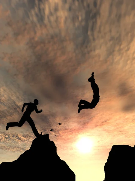 Jump over cliff Stock Photos, Royalty Free Jump over cliff Images ...