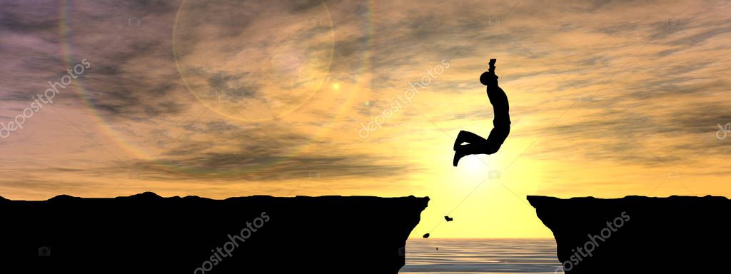 Jump over cliff Stock Photos, Royalty Free Jump over cliff Images ...