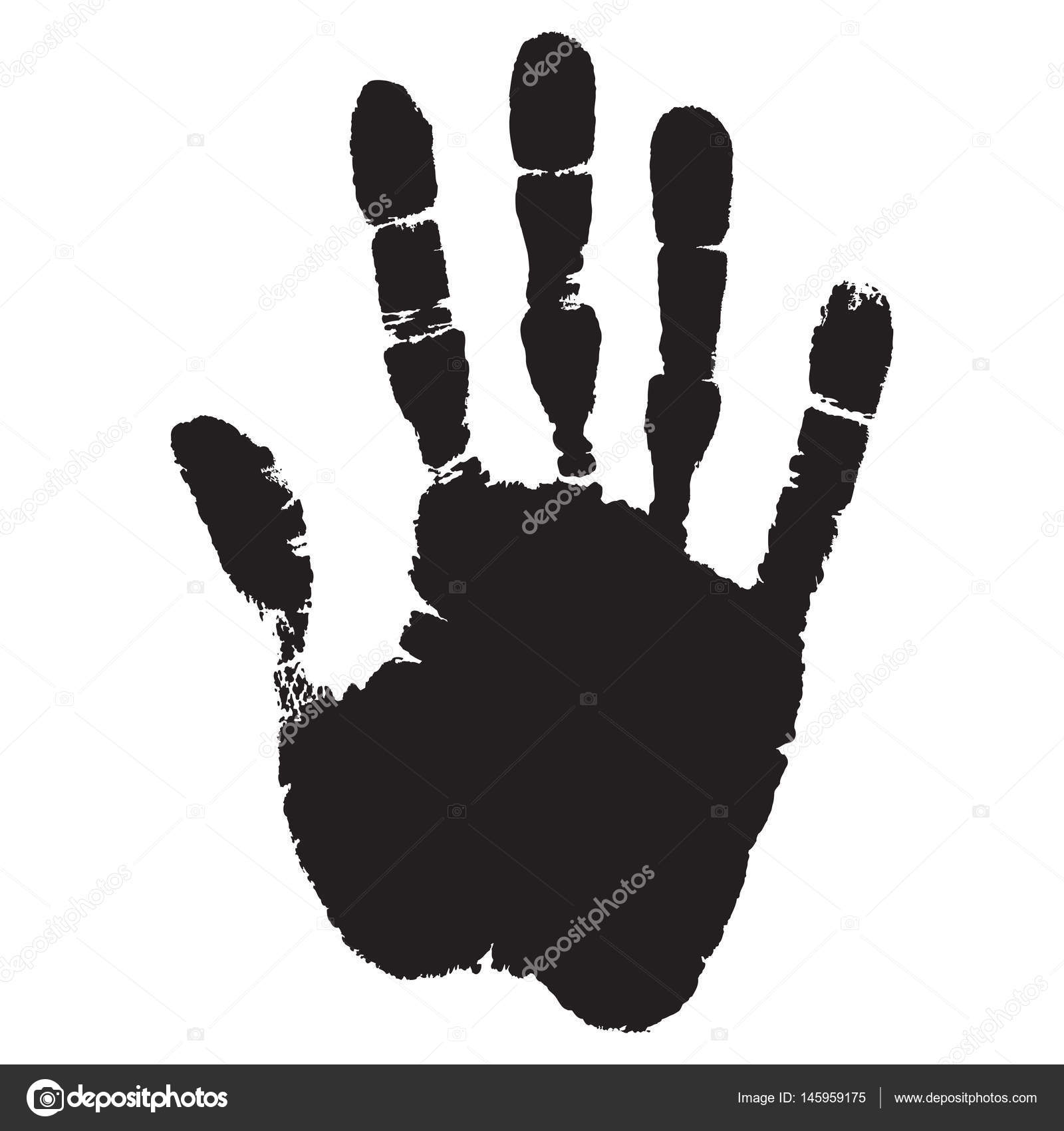 Kids Hand Prints Black And White