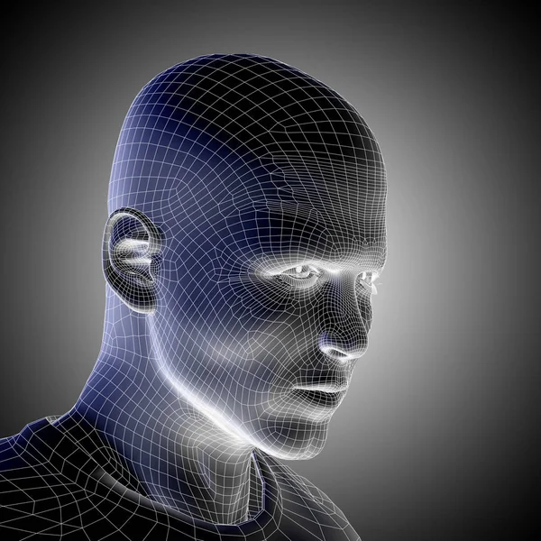 Wireframe man face Stock Photo by ©design36 134037936