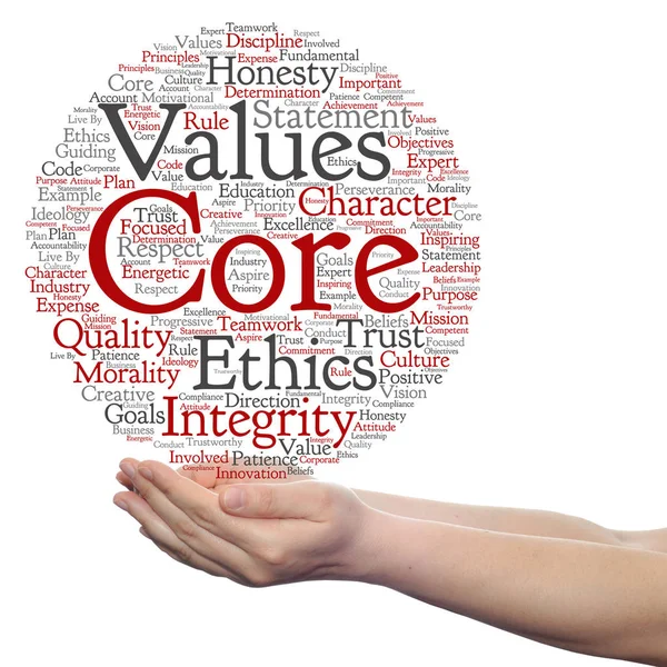 Conceptual cloud of core values — Stock Photo © design36 #145937453