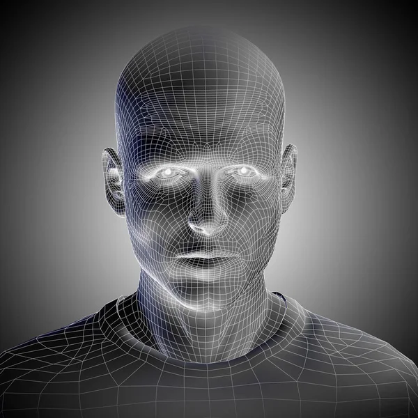 Wireframe man face Stock Photo by ©design36 134037936