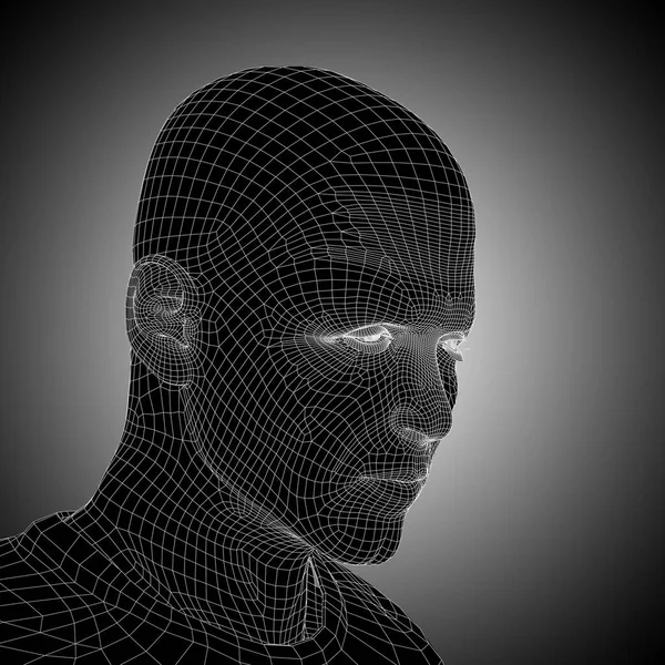 Man wireframe head — Stock Photo © design36 #134029824