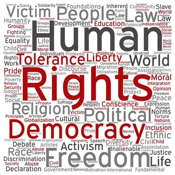 Cloud of words human rights — Stock Photo © design36 #152817270