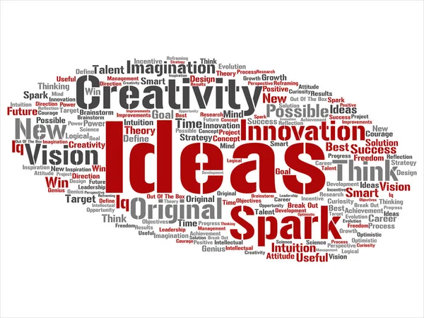 Concept or conceptual creative new idea brainstorming abstract word ...