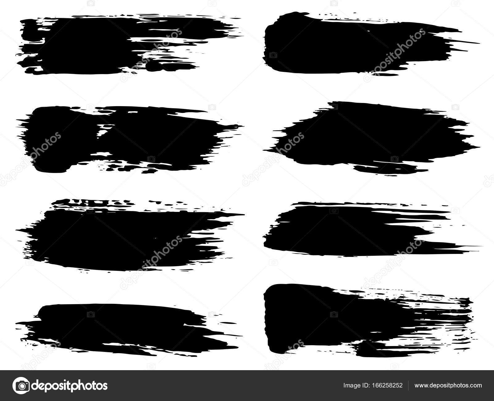 Creative brush stroke set Stock Vector Image by ©design36 #166258252
