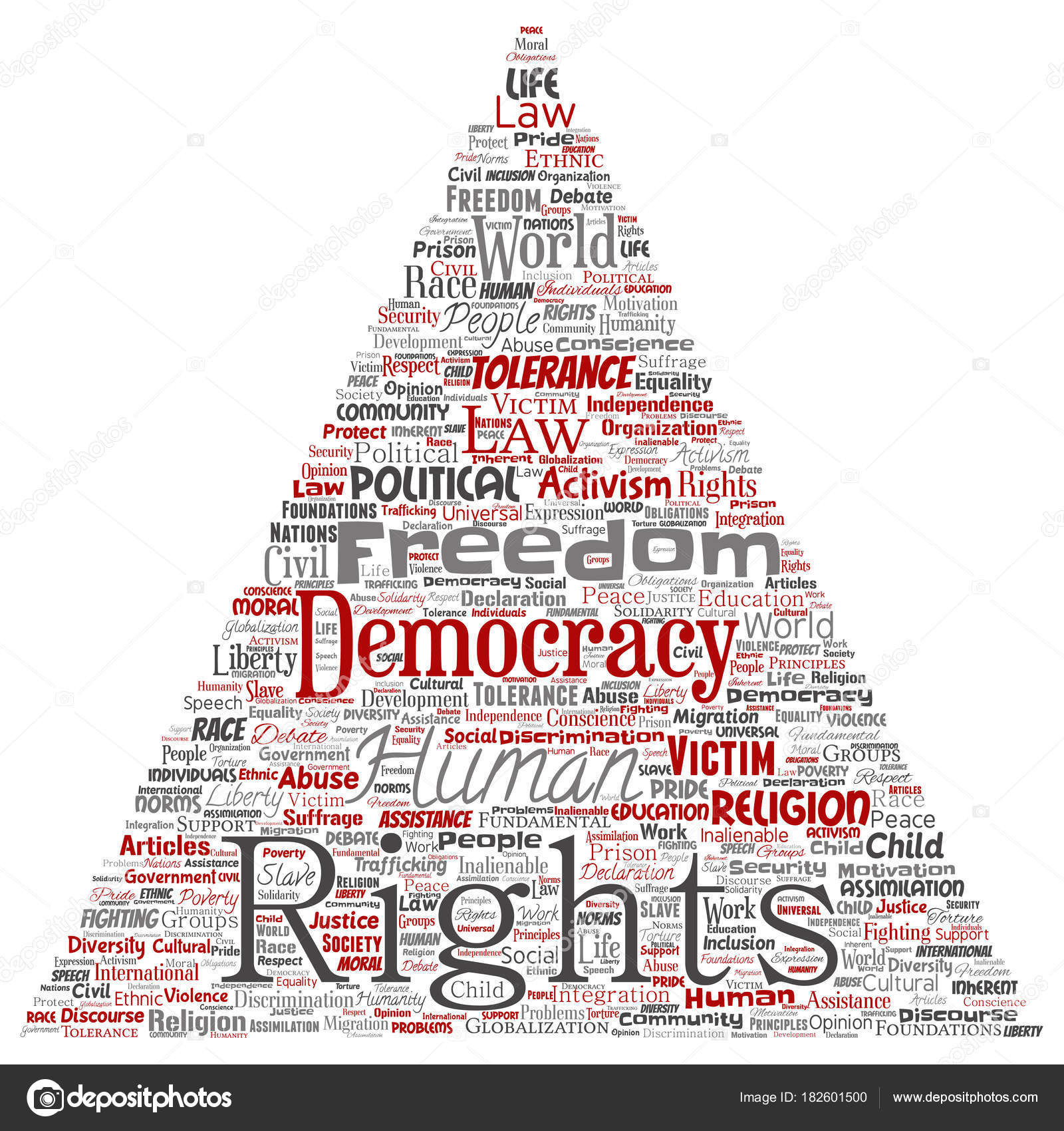 Vector Conceptual Human Rights Political Freedom Democracy Triangle ...