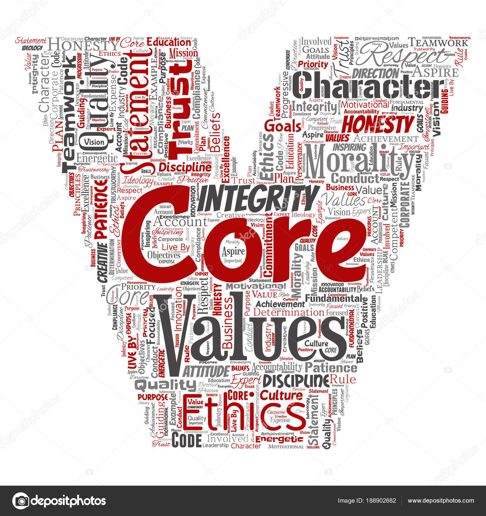 Fuente Letra Valores Vector Base Conceptual Vector de stock #188902682 ...